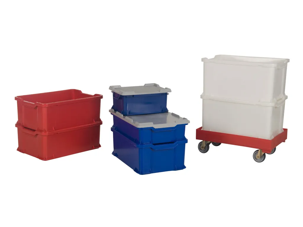 UNIBOX stacking bin - 600 x 400 x H 145 mm - red - Transoplastshop
