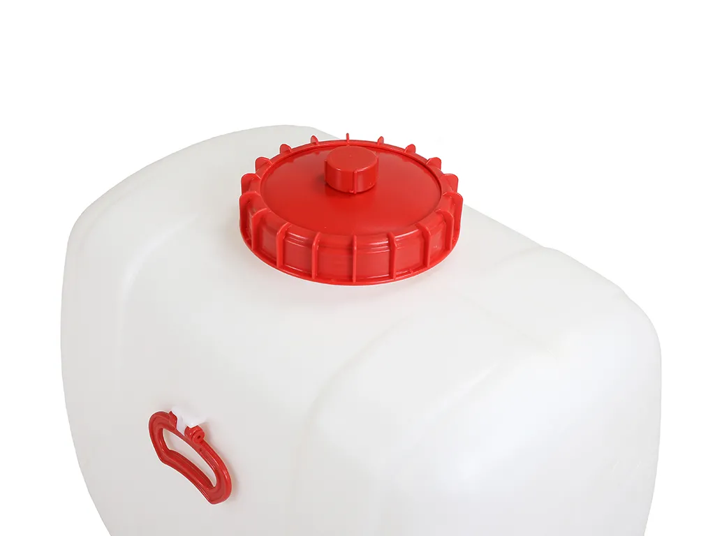 Kunststof tank 150 liter met uitloop ovaal naturelwit - Transoplast