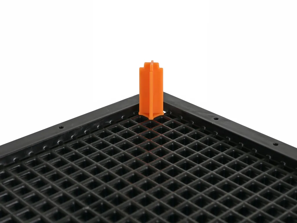 Rotatable stacking bolts for Techray and Variogrid trays - Transoplast