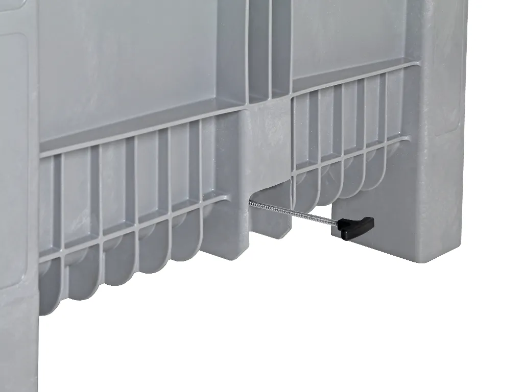 CB3 High plastic palletbox - 1200 x 1000 mm - with funnel bottom and ...
