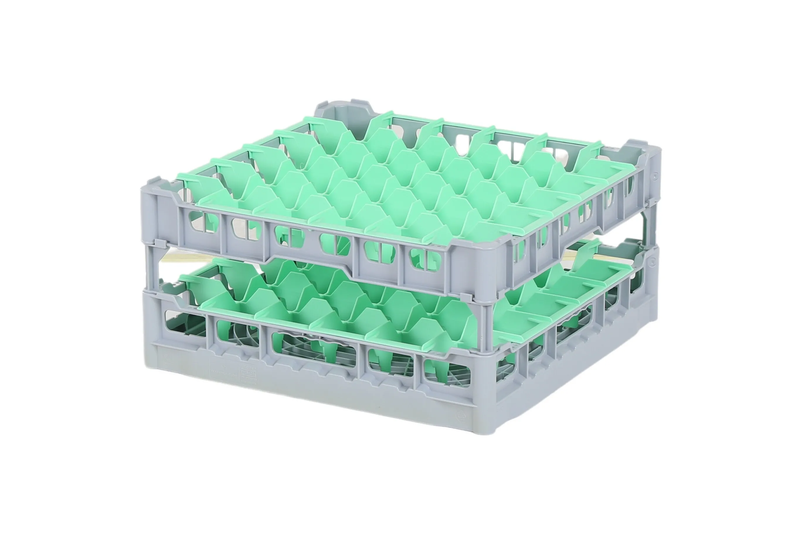 Glass basket 500x500mm - maximum glass height 240 mm - with green 6x6 ...