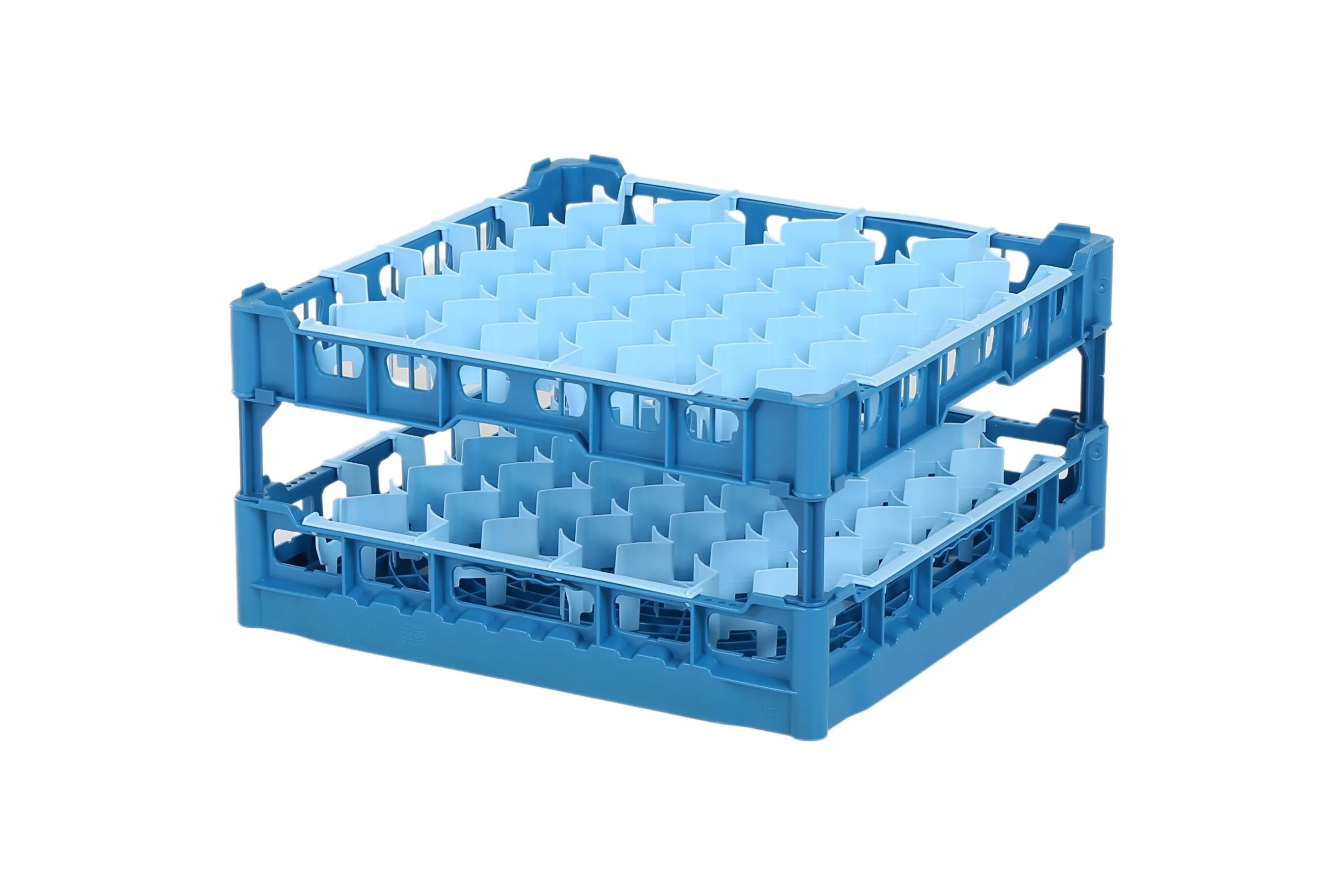 Gläserkorb 500x500mm blau - maximale Glashöhe 225 mm - mit blauer 44er ...