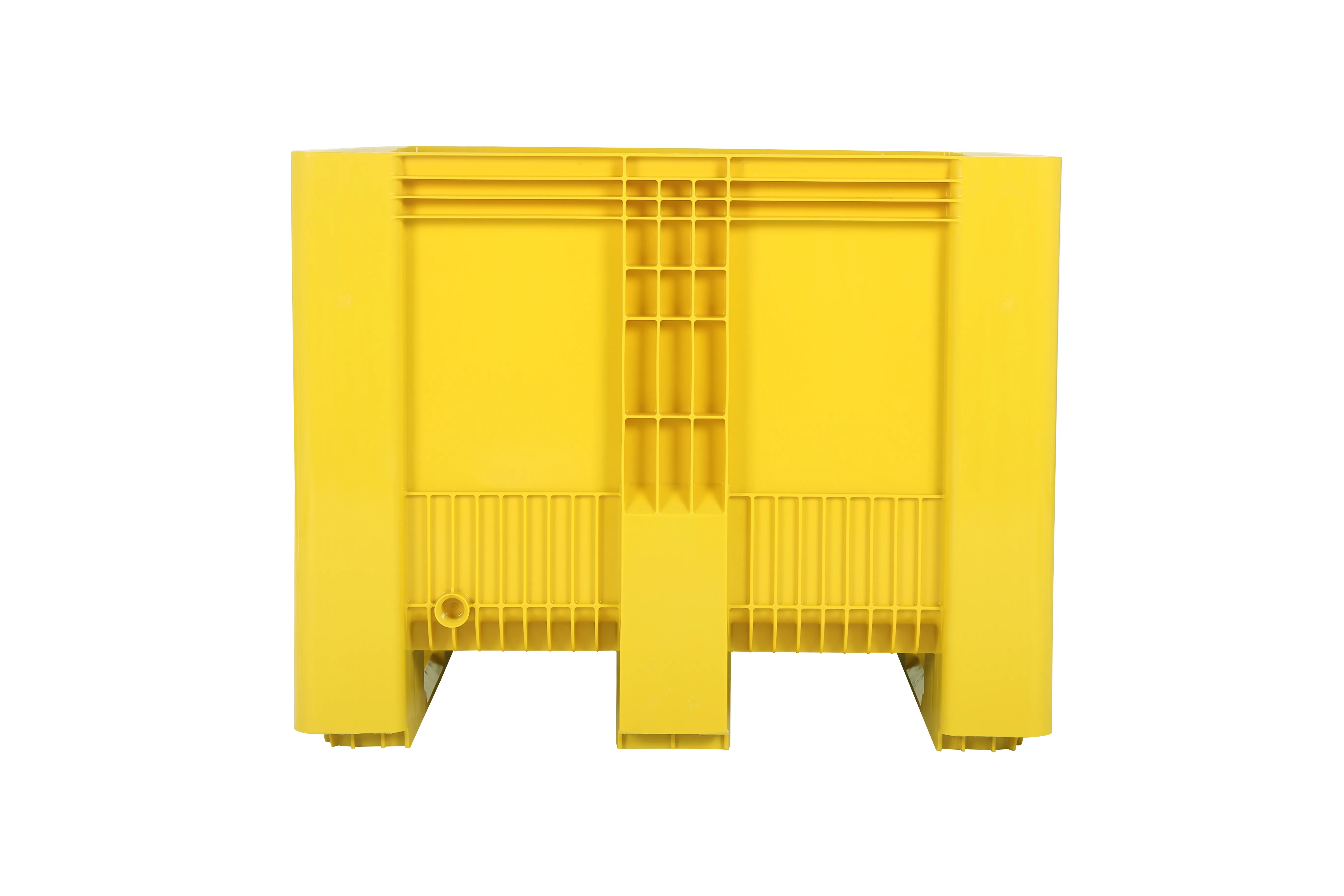 SB3 plastic palletbox - 1200 x 1000 mm - 3 runners - yellow ...