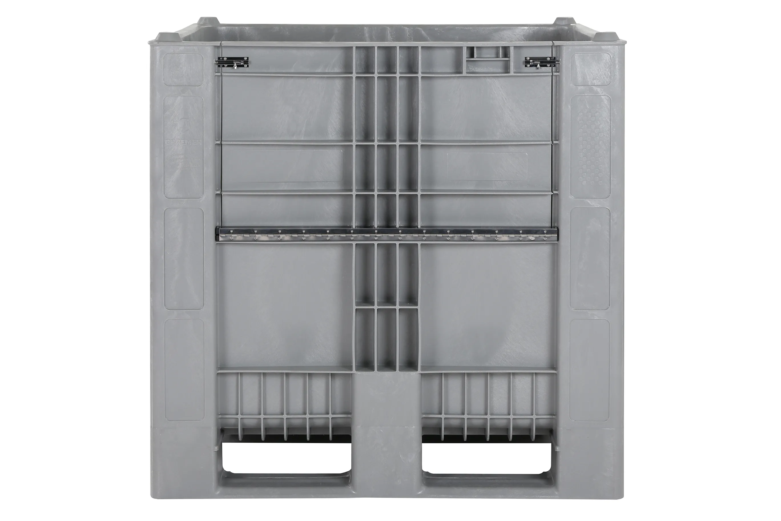 CB3 High Kunststoff Palettenbox mit Klappe - 1200 x 1000 mm - auf 3 ...