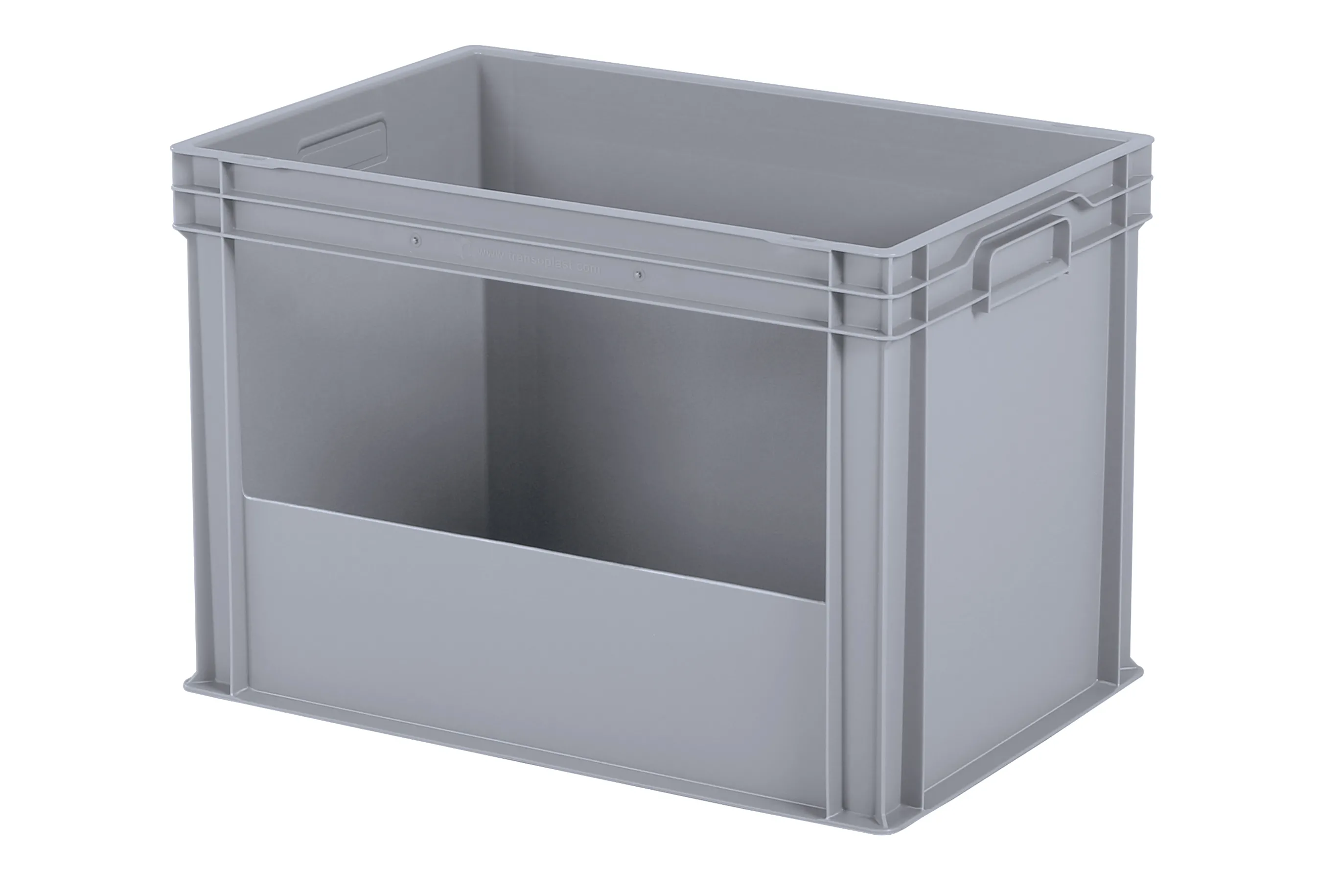 Grey plastic storage bins store