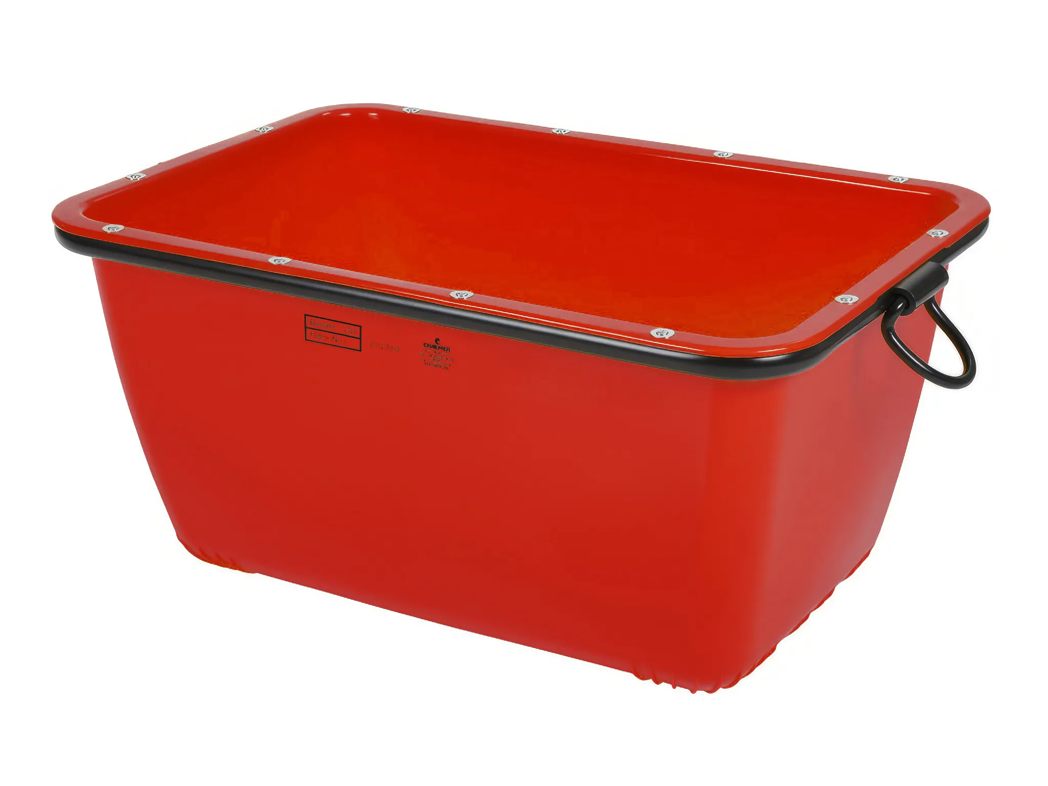 FMK mortar tub - 200 liter - Red - Transoplast