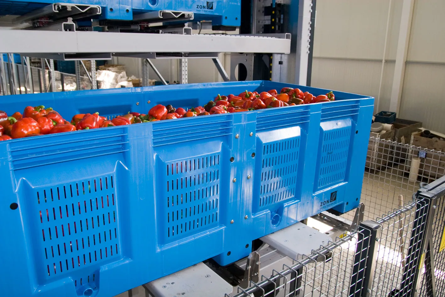 XL kunststof palletbox - Paprikabox - 2160 x 1000 mm - 6 poten ...