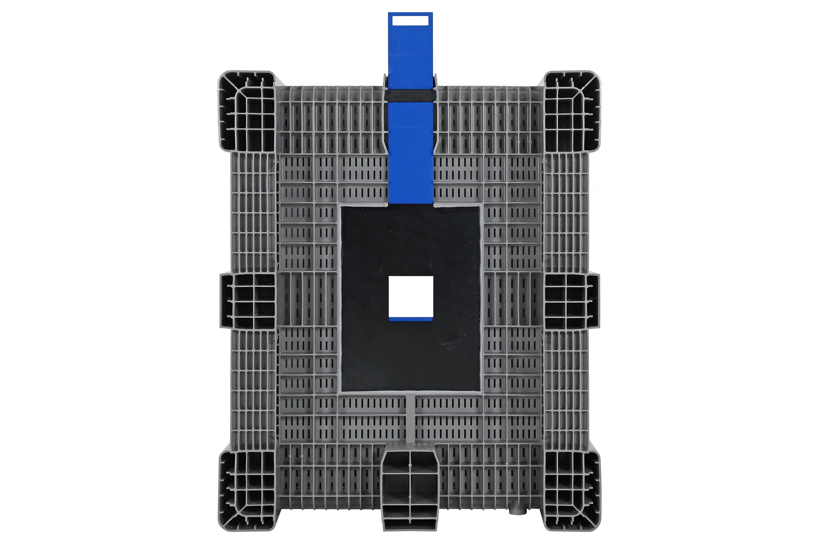 SB3 plastic palletbox - perforated - 1200 x 1000 mm - with funnel base ...