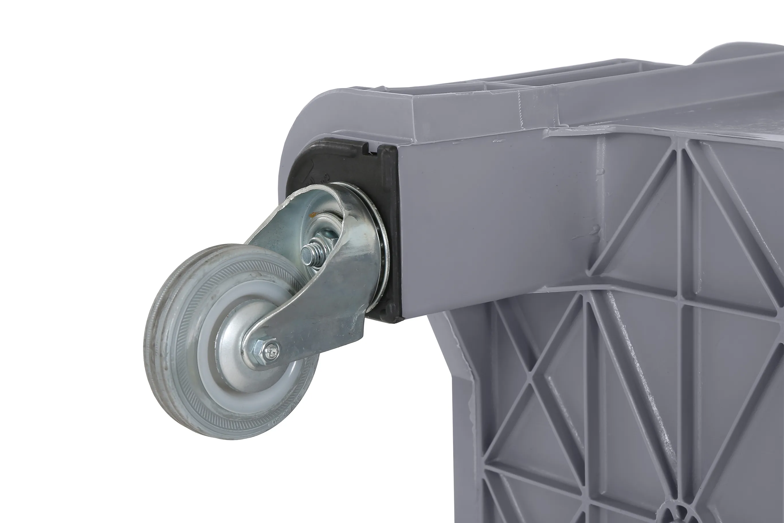 Palettenbox 1040x640xH795mm geschl. 4 Lenkrollen grau - Transoplast