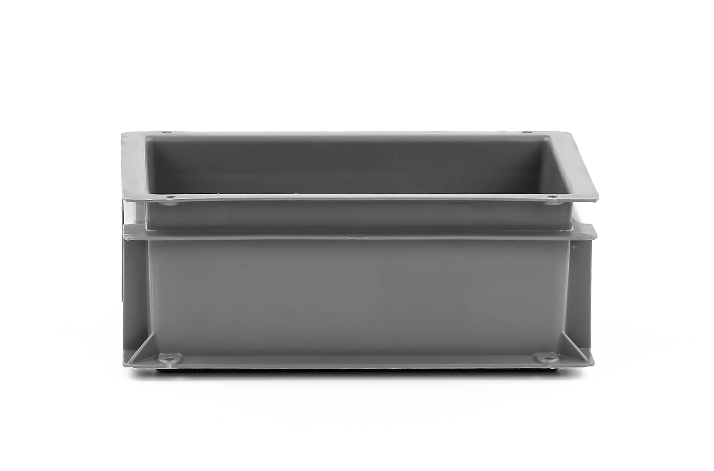 Euronorm stacking bin - 300 x 200 x H 118 mm - grey - Transoplast