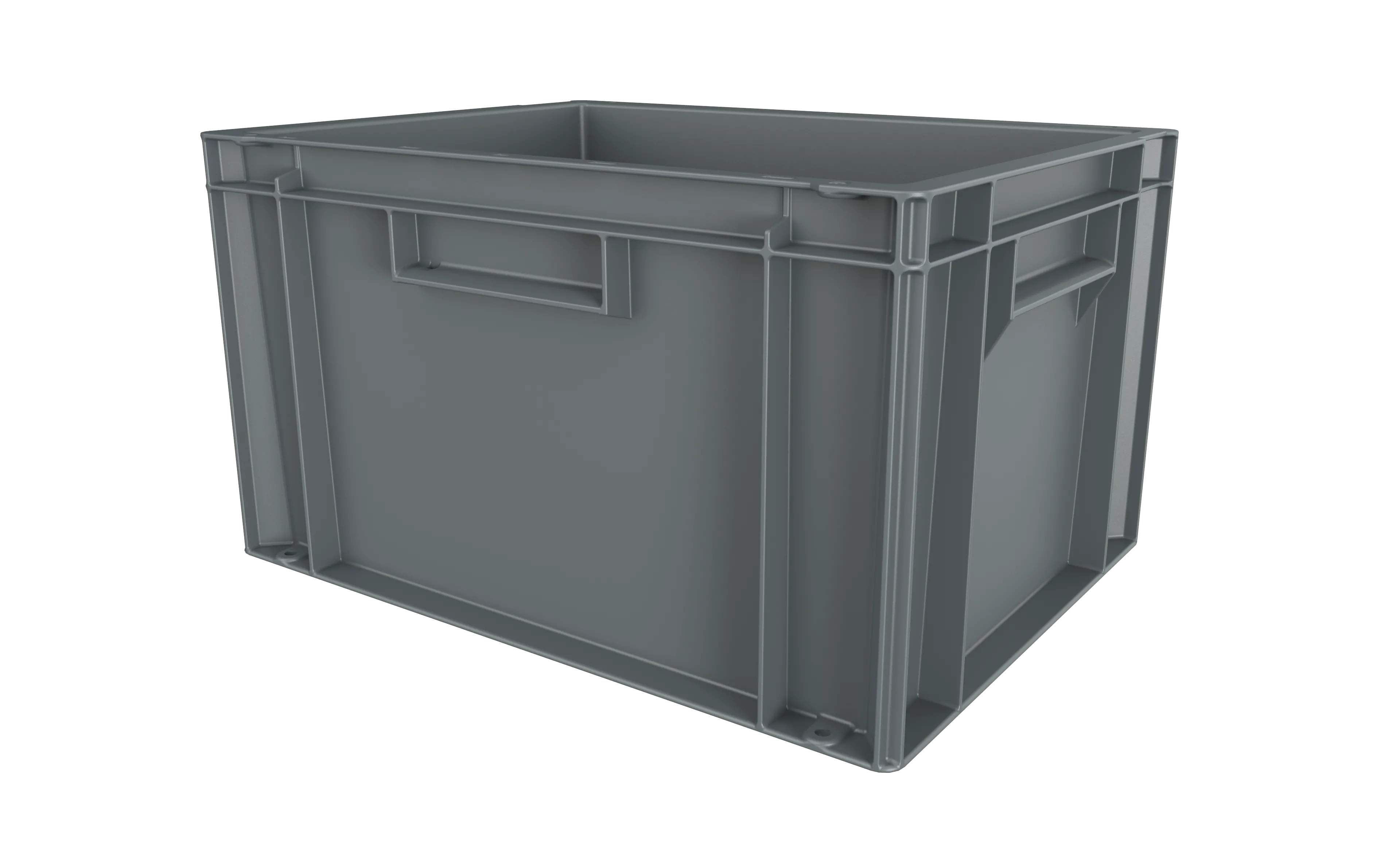 Euronorm stacking bin - 400 x 300 x H 235 mm - grey - Transoplast