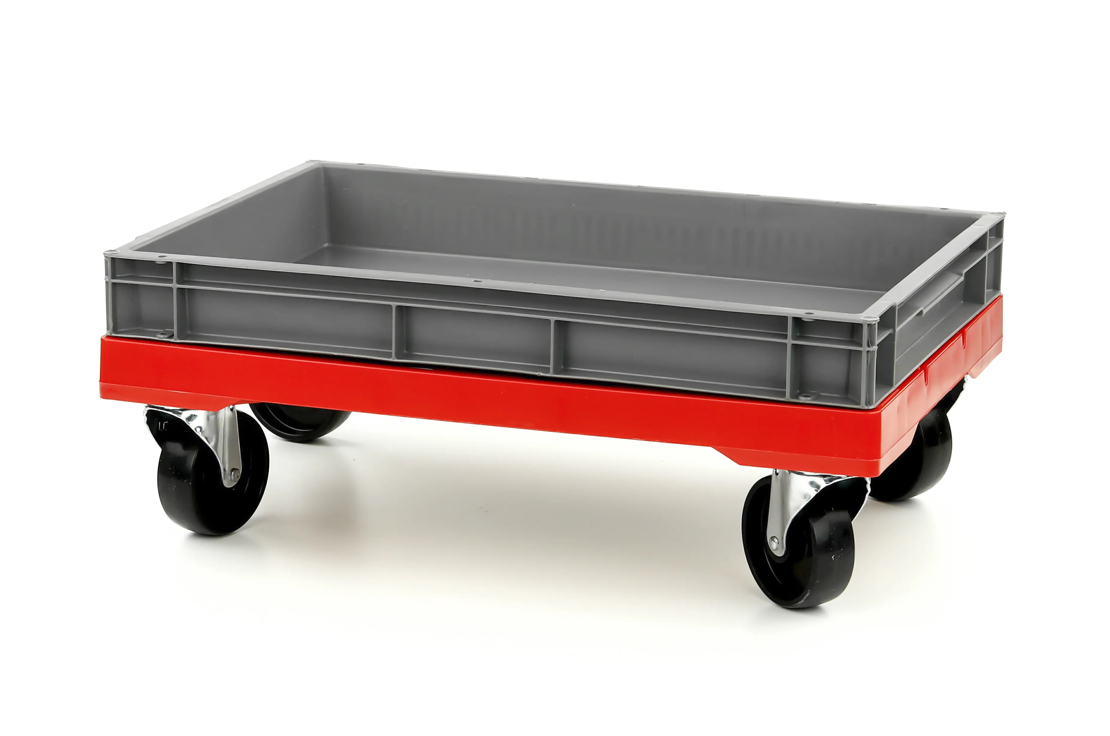 Euronorm stacking bin - 600 x 400 x H 73 mm - grey - closed - Transoplast