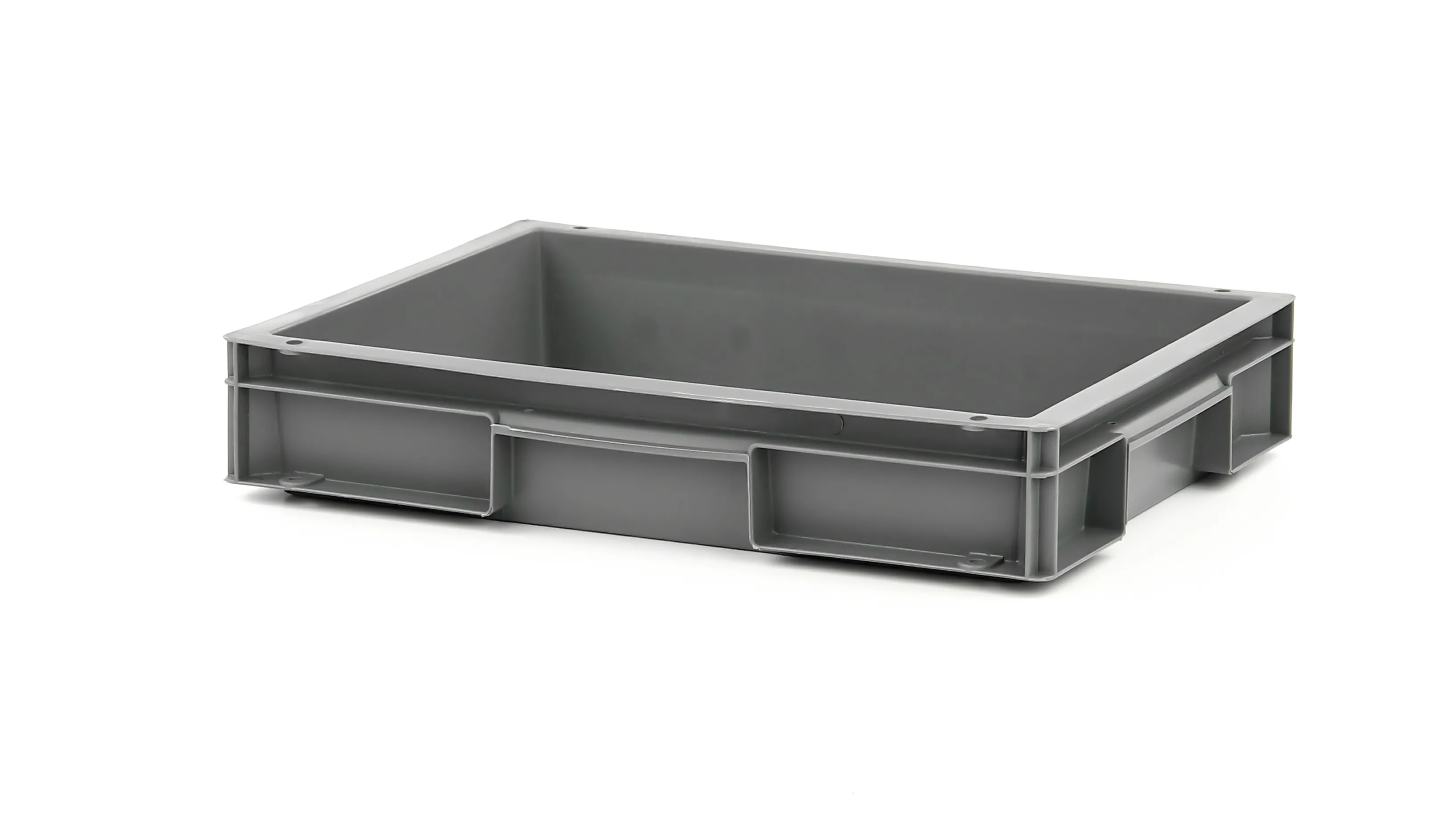 Euronorm stacking bin - 400 x 300 x H 74 mm - grey - Transoplast