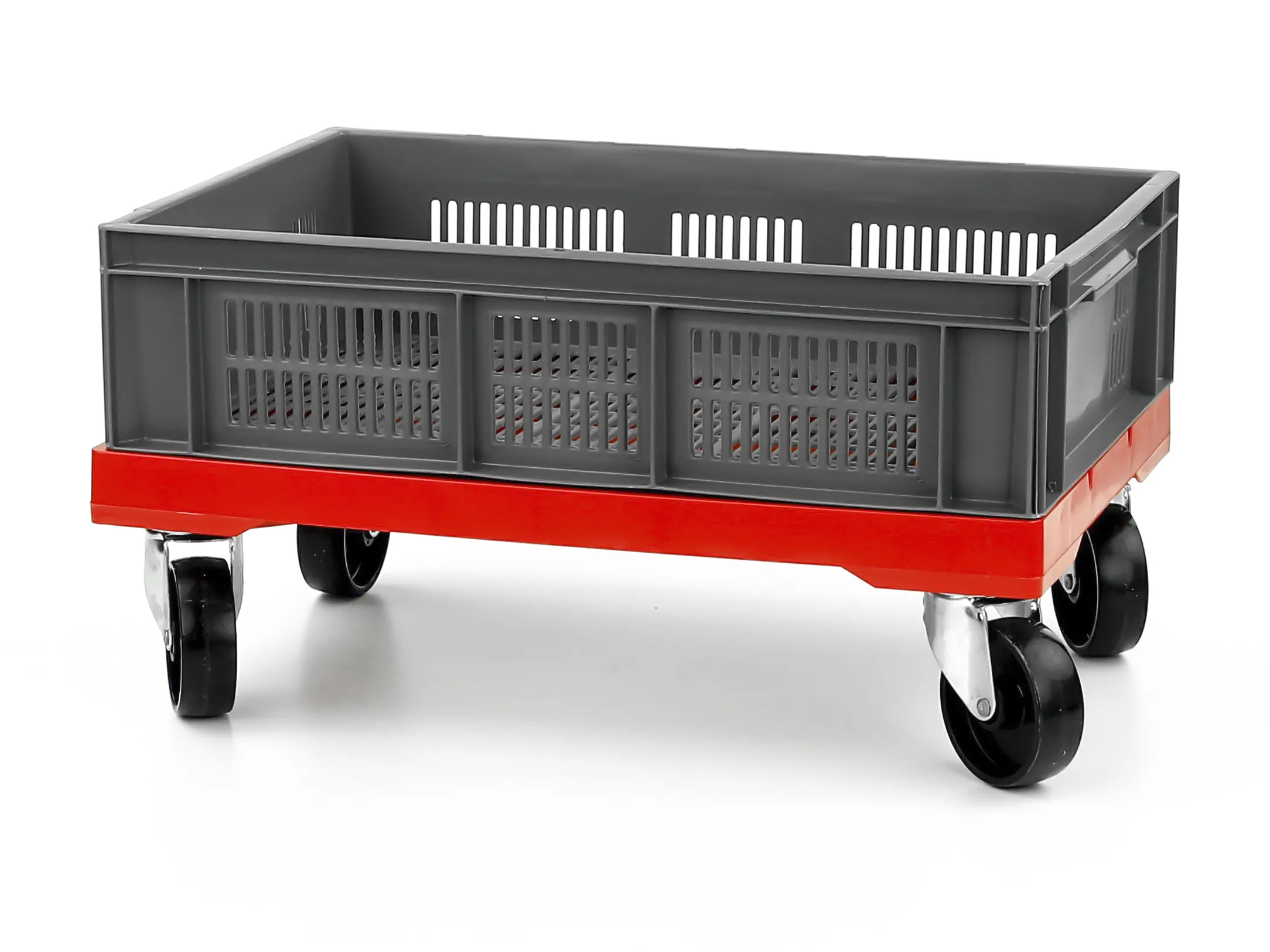 Euronorm stacking crate - 600 x 400 x H 150 mm - grey - Transoplast