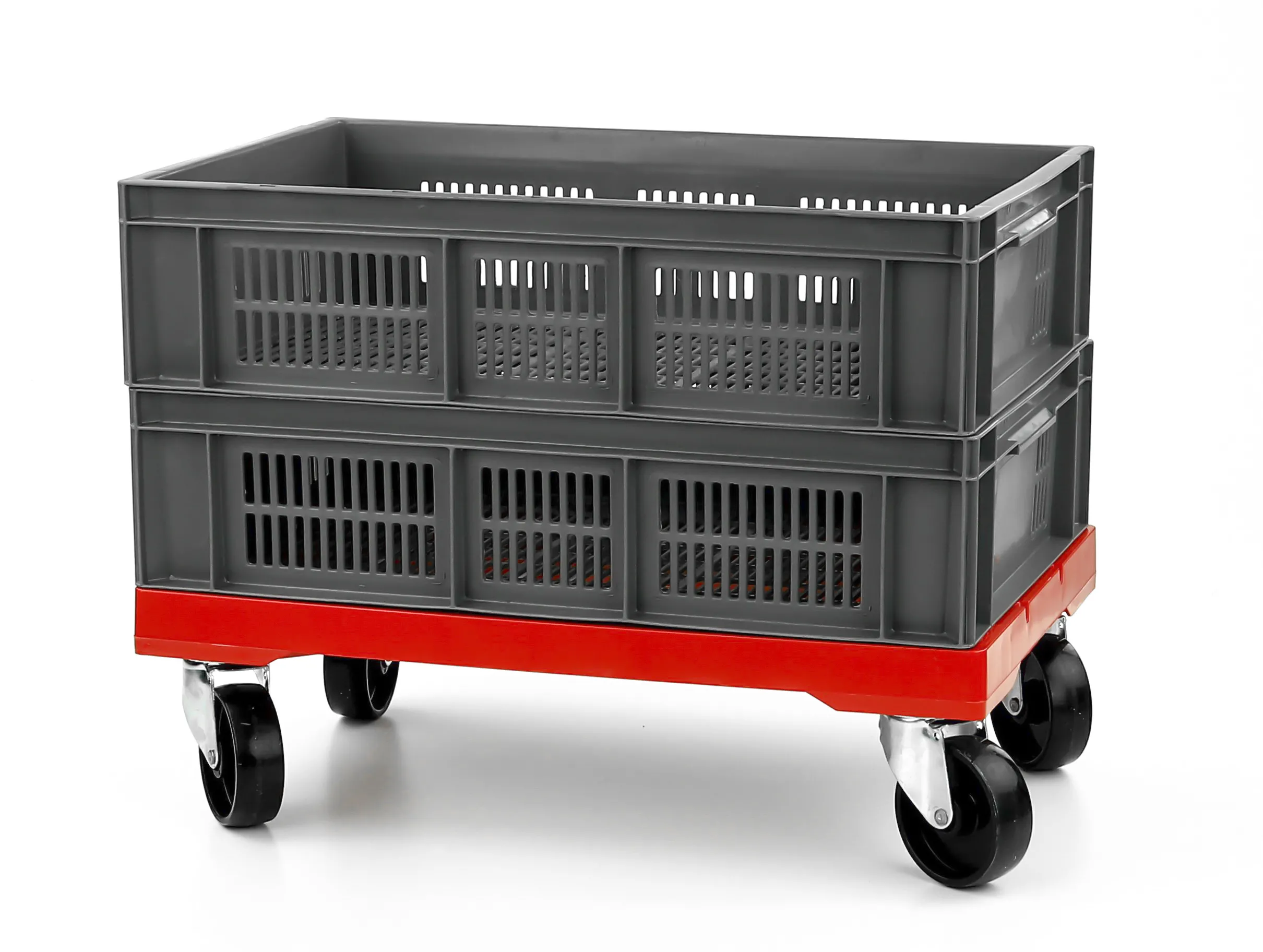 Euronorm stacking crate - 600 x 400 x H 150 mm - grey - Transoplast