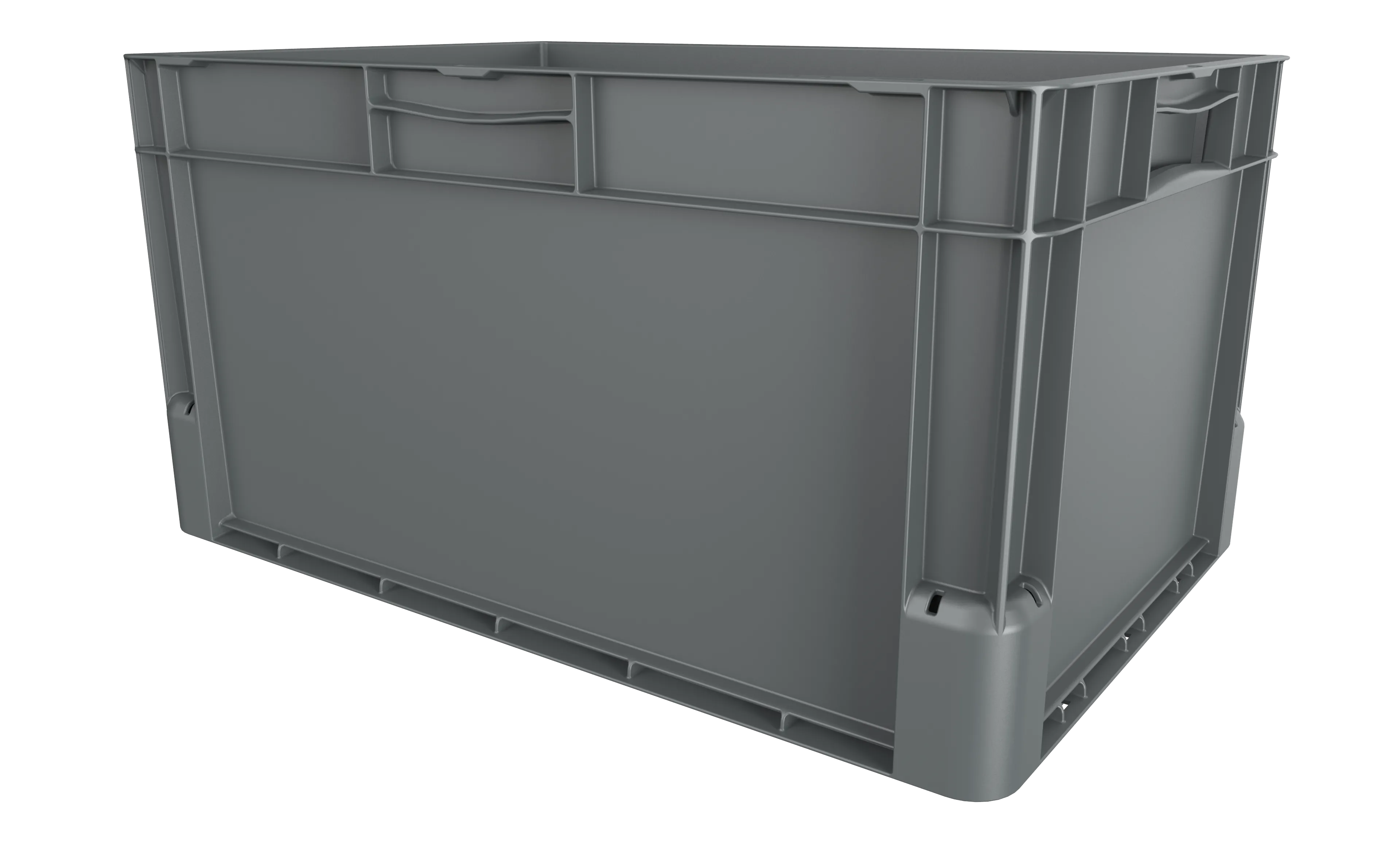 EuroClick stacking bin - 600 x 400 x H 320 mm - grey - closed - Transoplast