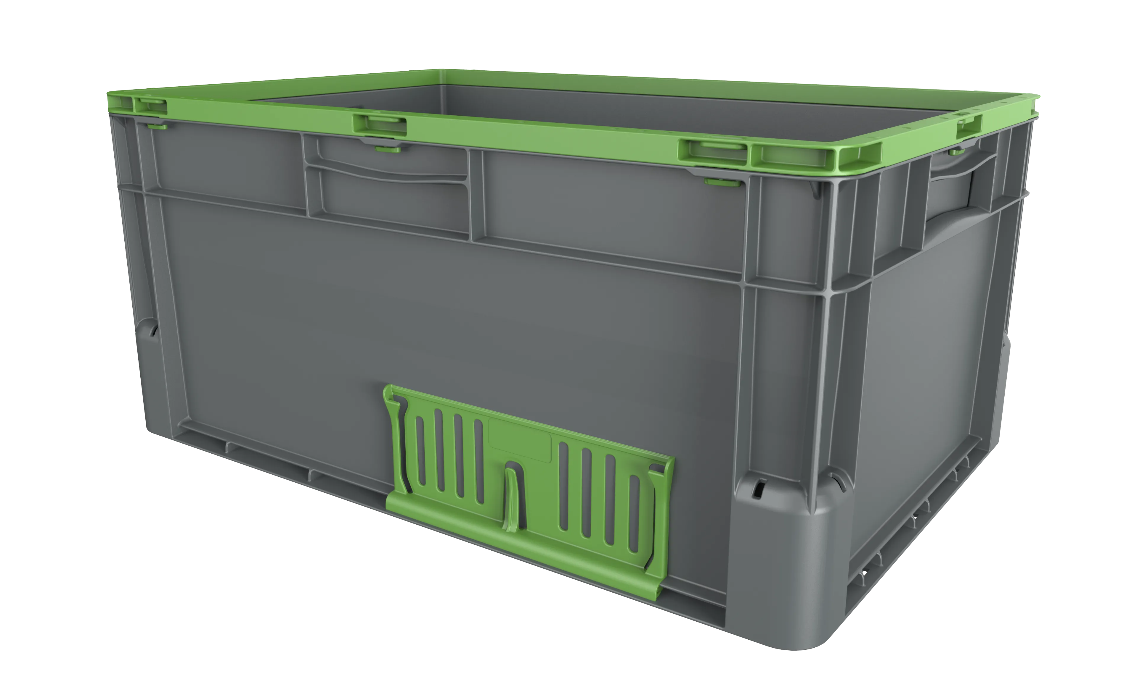 EuroClick stacking bin - 600 x 400 x H 270 mm - grey - closed - Transoplast