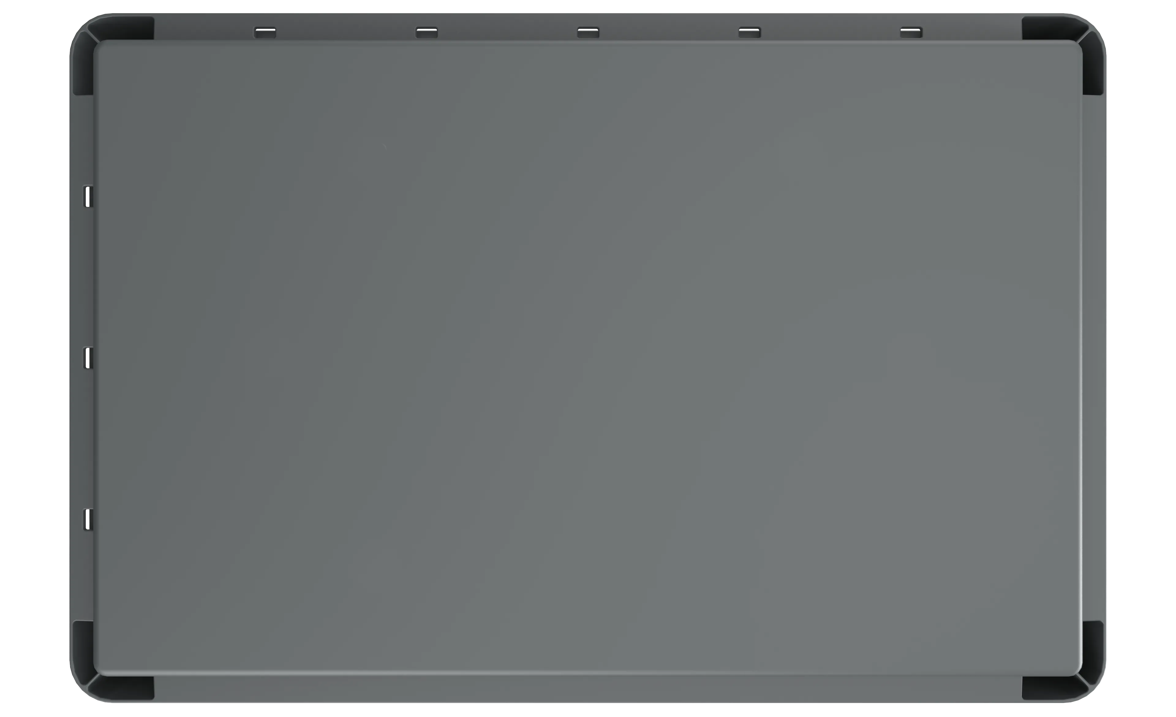 EuroClick stacking bin - 600 x 400 x H 235 mm - grey - closed - Transoplast