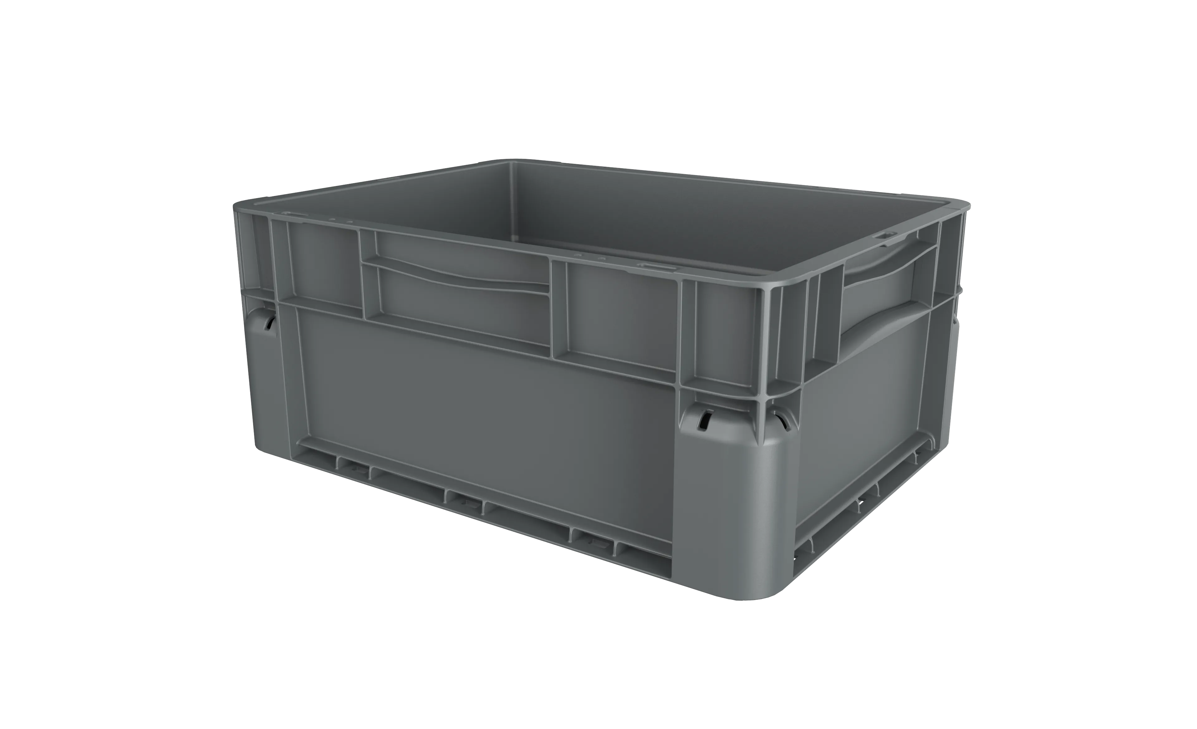 EuroClick stacking bin - 400 x 300 x H 175 mm - grey - closed - Transoplast
