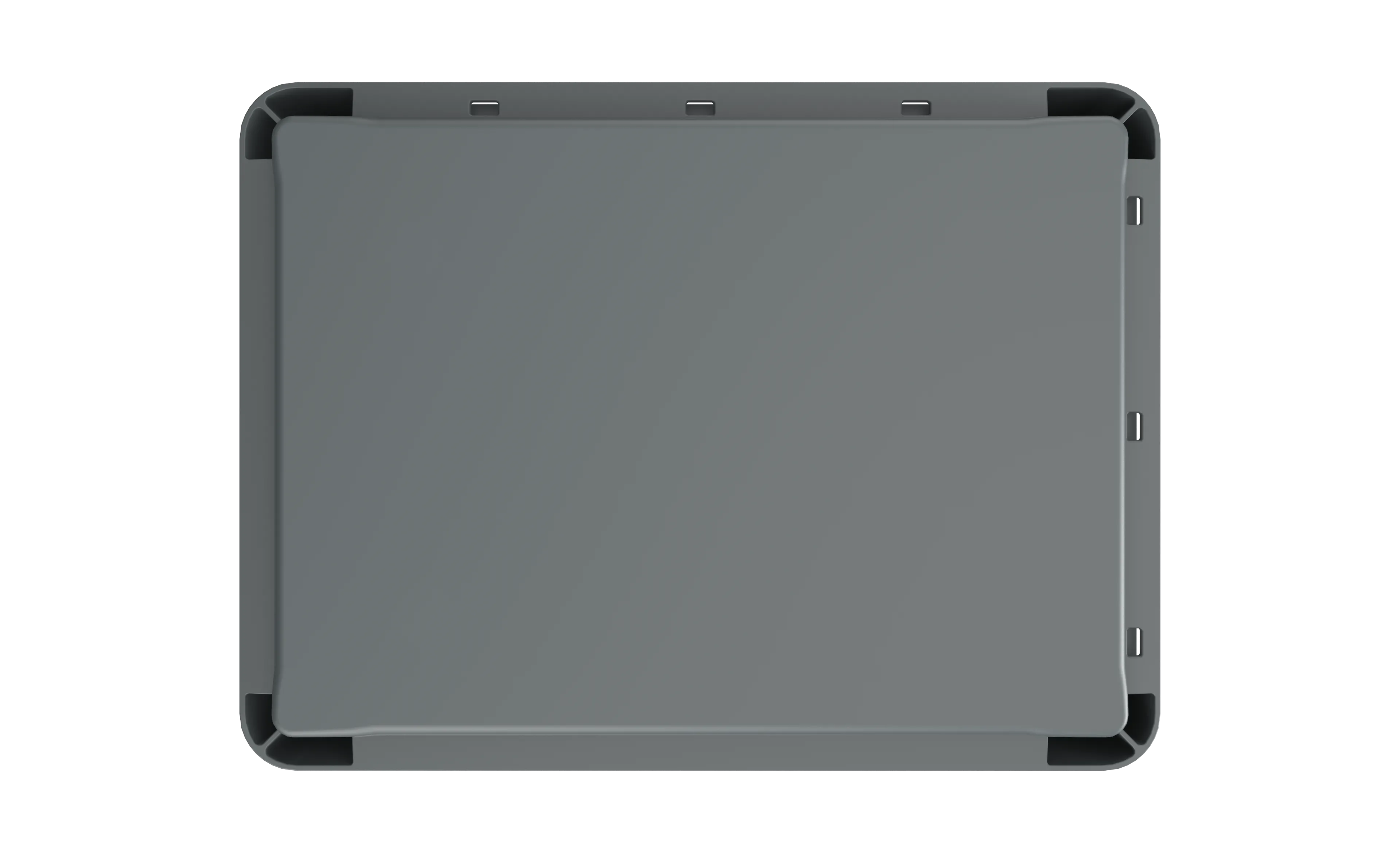 EuroClick stacking bin - 400 x 300 x H 120 mm - grey - closed - Transoplast