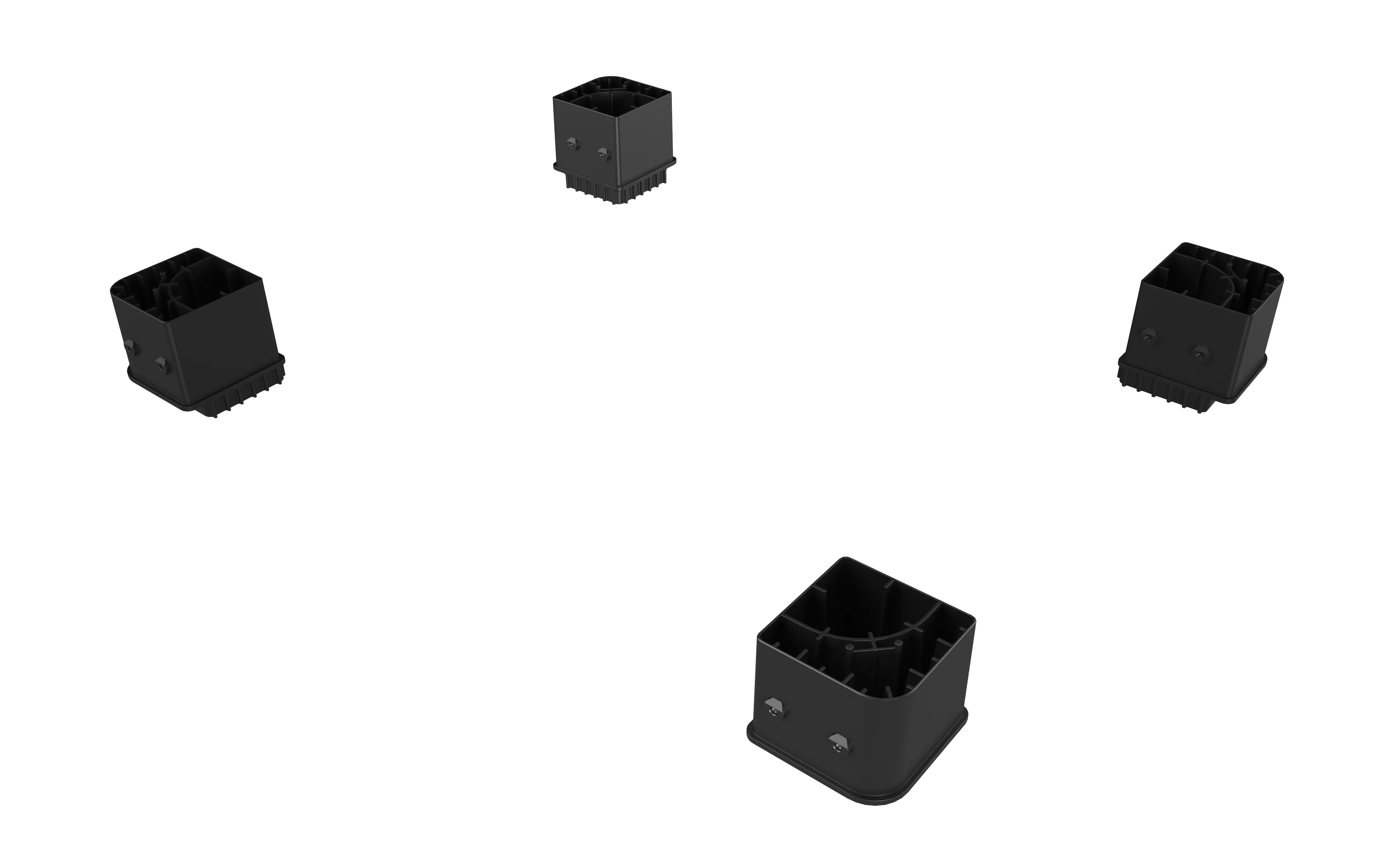 Set of separate pallet feet for 1200 x 1000 mm Maxilog palletbox ...