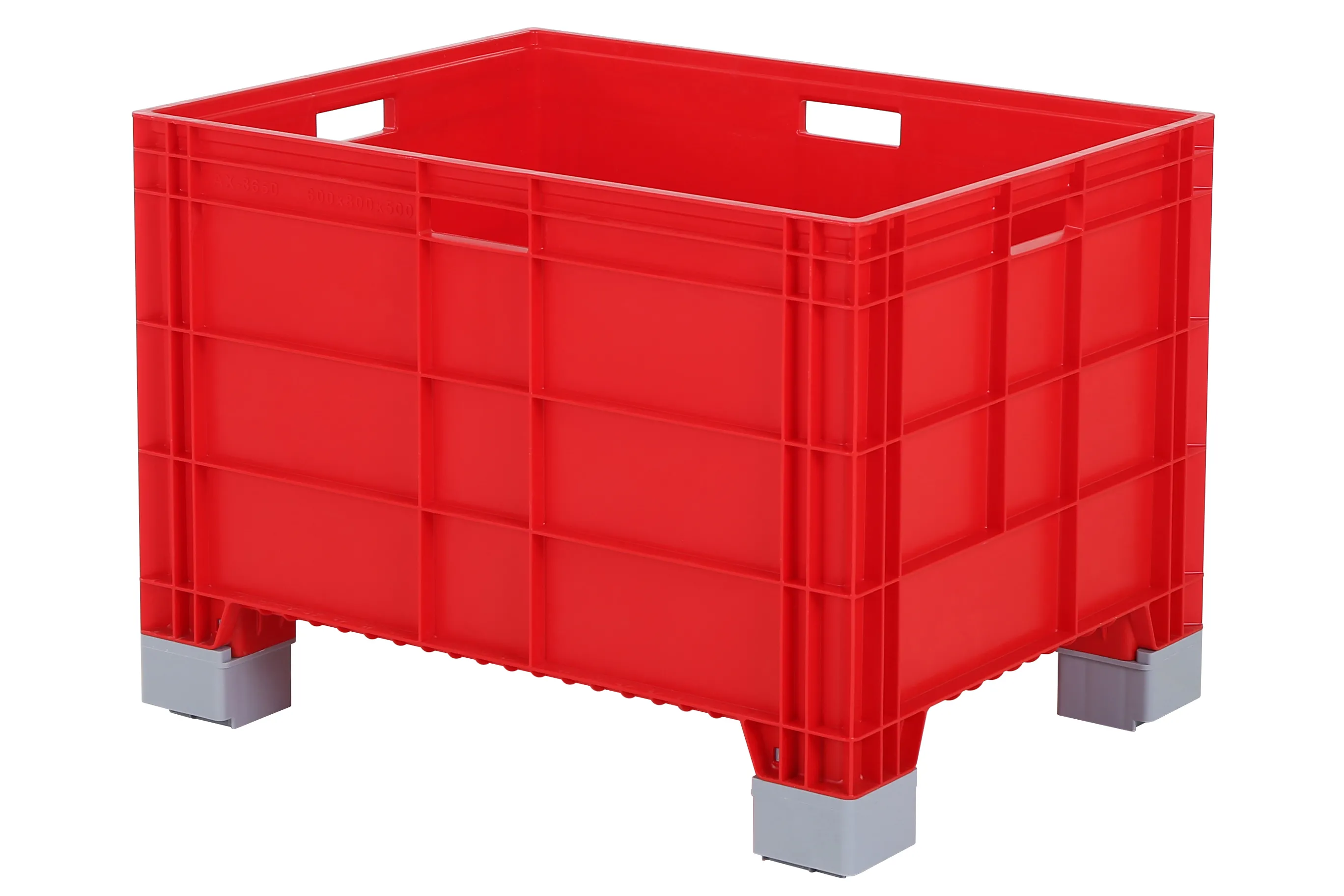 Euronorm stacking bin - 800 x 600 x H 570 mm - red - Transoplastshop