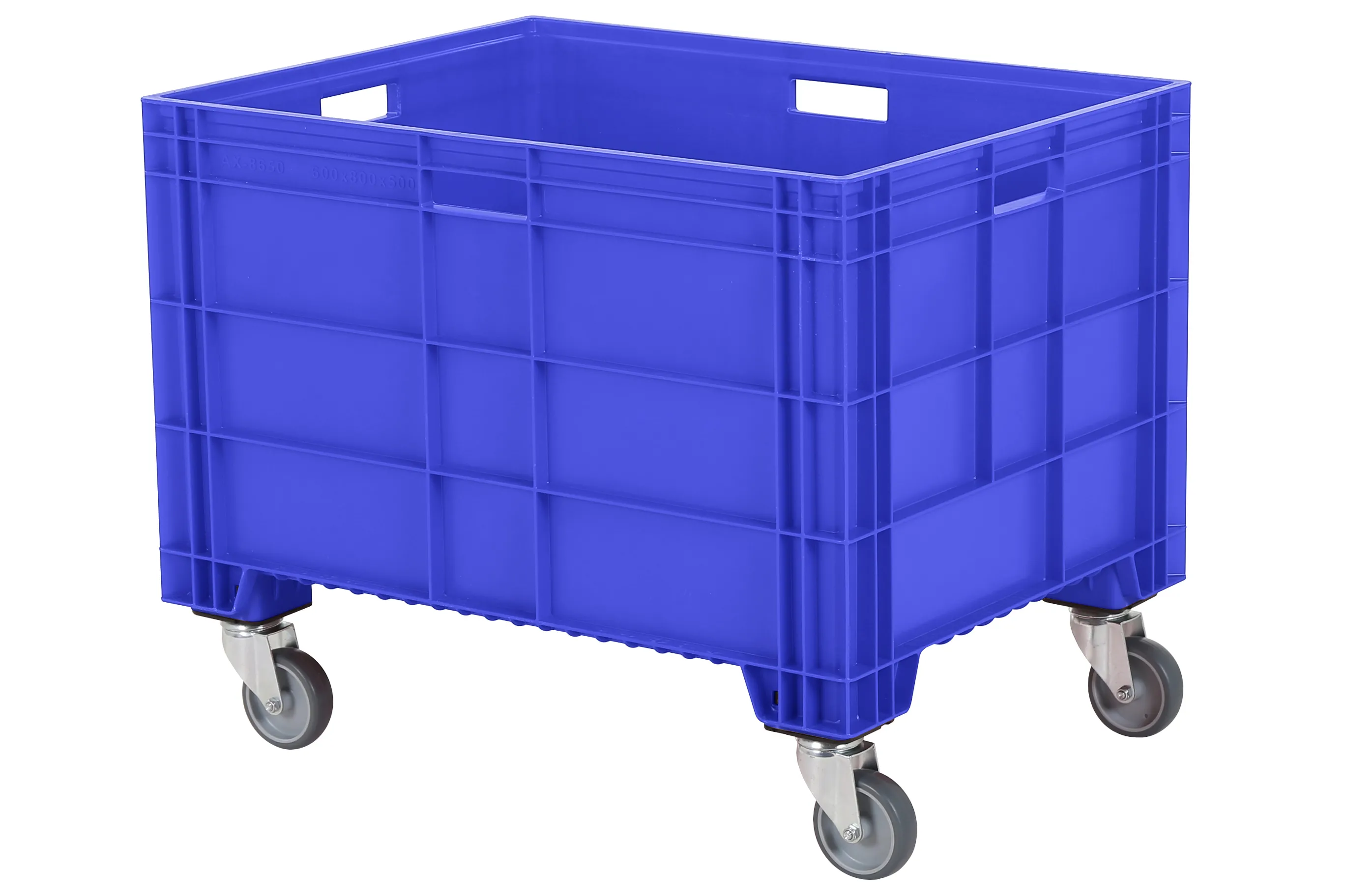 Euronorm stacking bin - 800 x 600 x H 640 mm - blue - Transoplast
