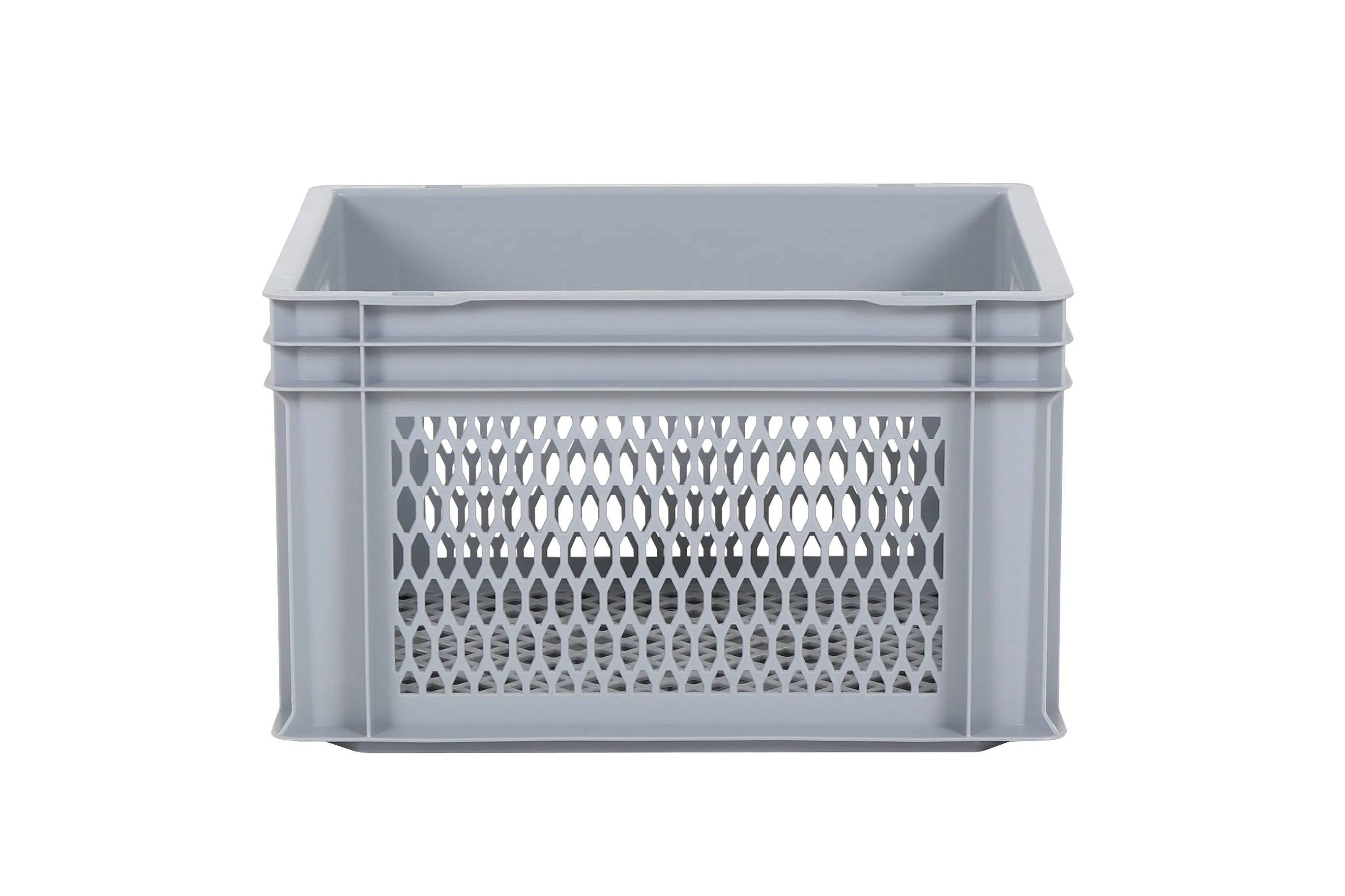 Stacking crate 400x300xH240mm grey - Transoplastshop