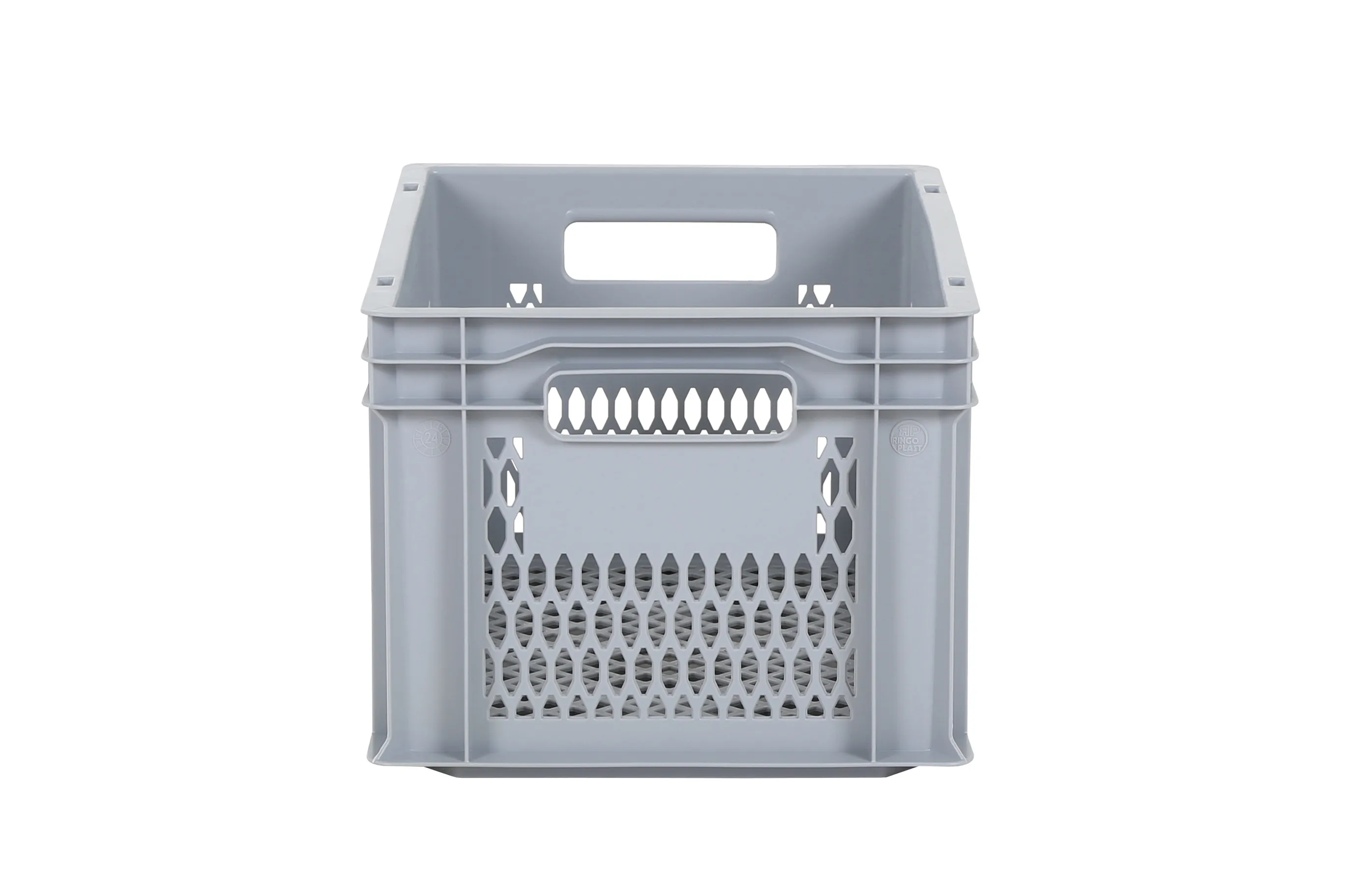 Stacking crate 400x300xH240mm grey - Transoplastshop