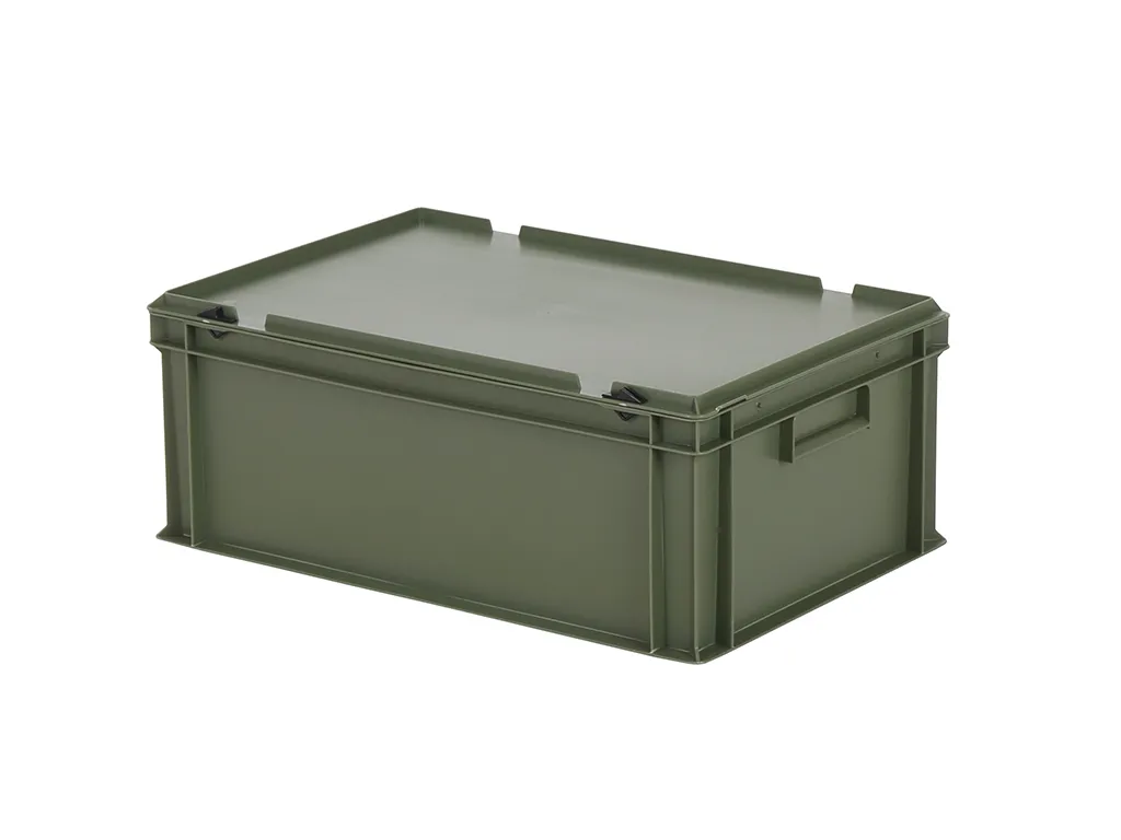 Military Box - Stackable Crate with Lid - 600 x 400 x H 235 mm (Smooth ...