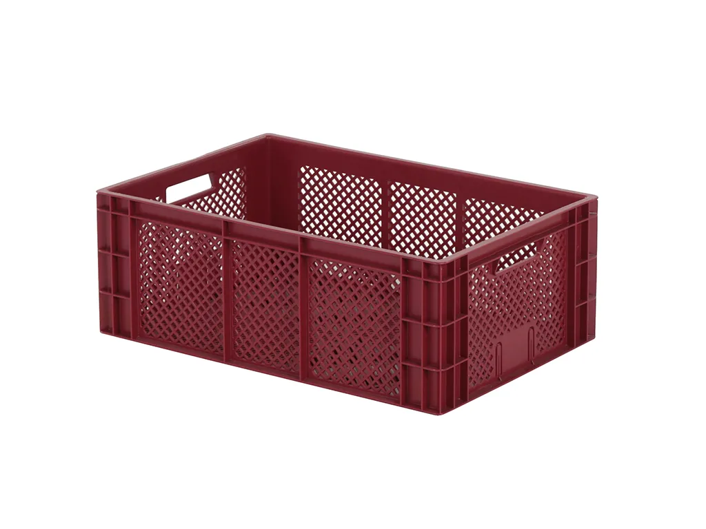 Stacking crate RX - 600 x 400 x H 223 mm - red - Transoplast