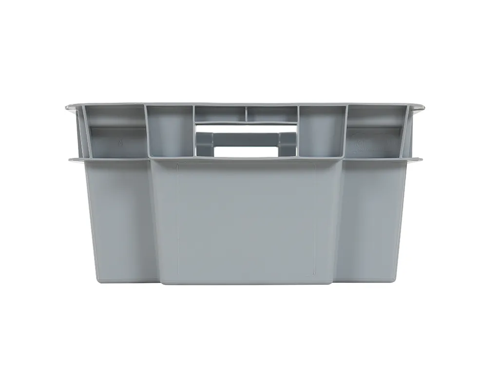 Stapel-nestbare bak Euronorm - 600 x 400 x H 200 mm - grijs ...