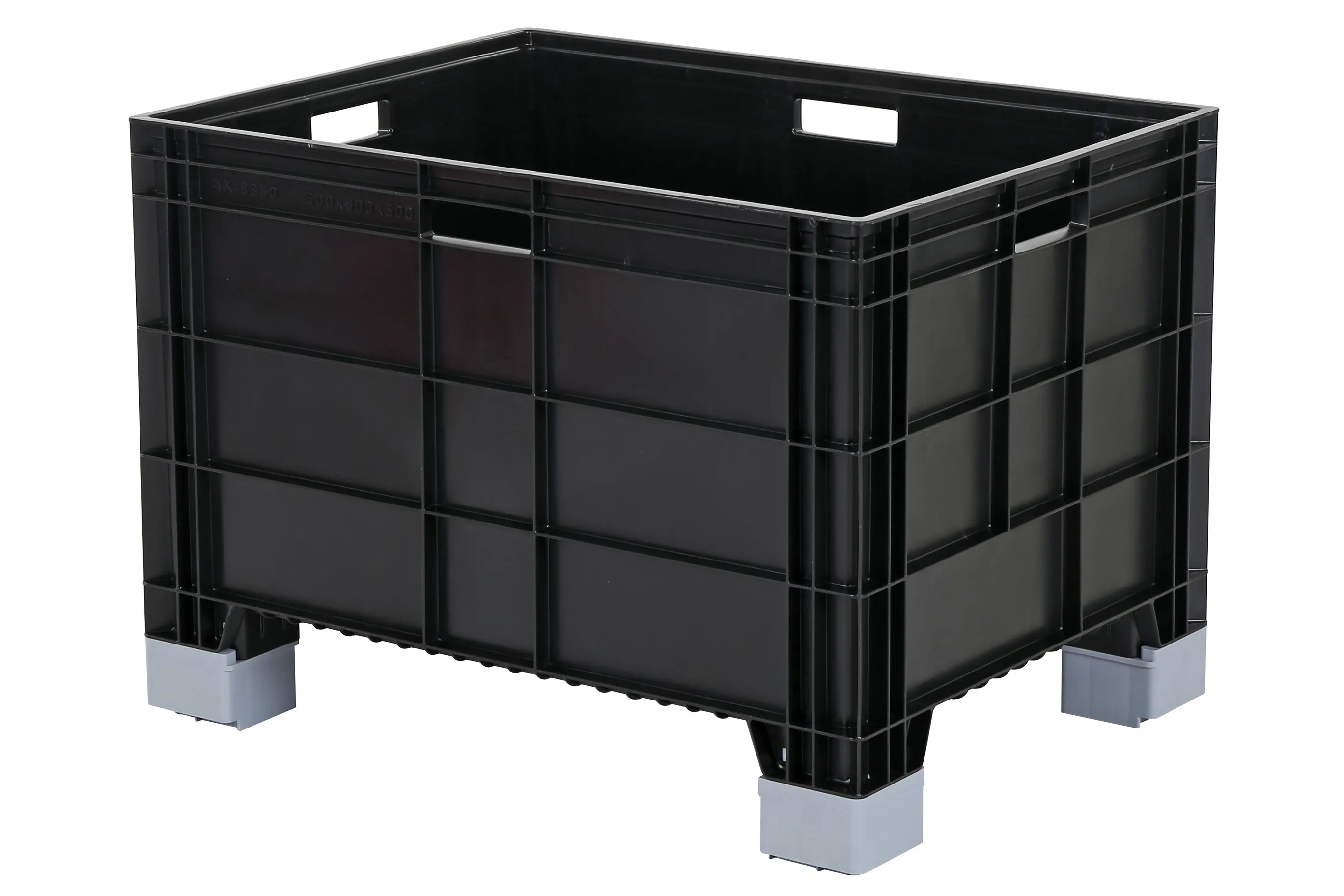 Euronorm stacking bin - 800 x 600 x H 570 mm - black - Transoplastshop