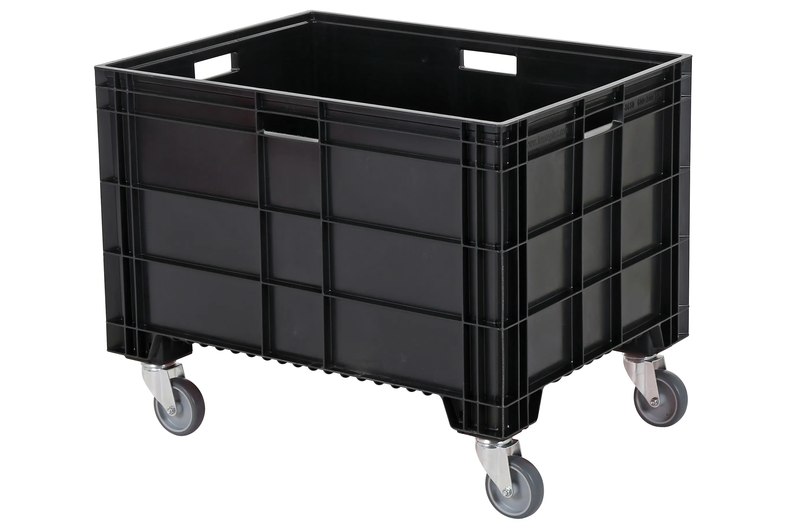Euronorm stacking bin - 800 x 600 x H 640 mm - black - Transoplastshop