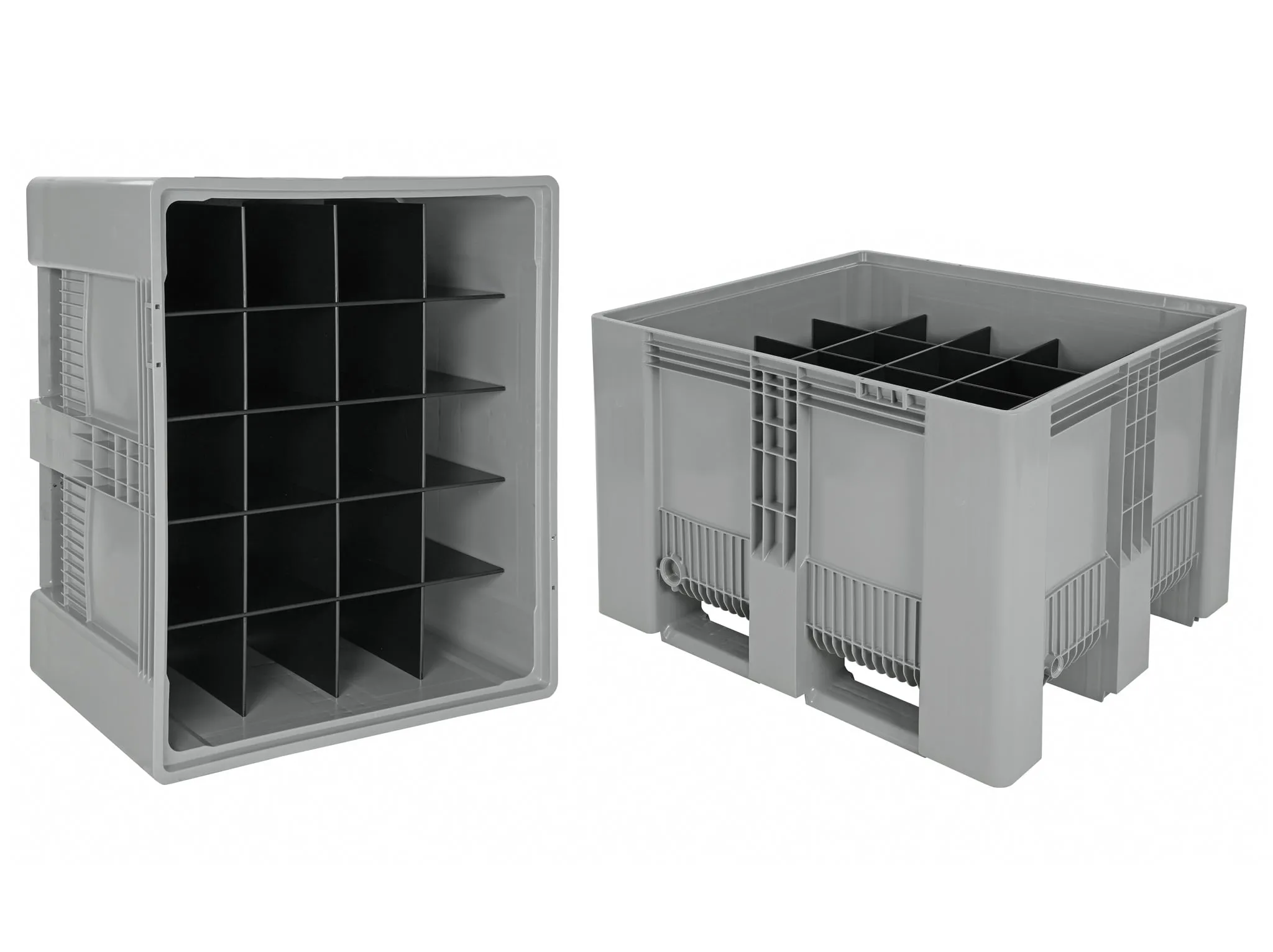 Pallet box type SB3 - 1200x1000 mm - with 20-compartment divider ...