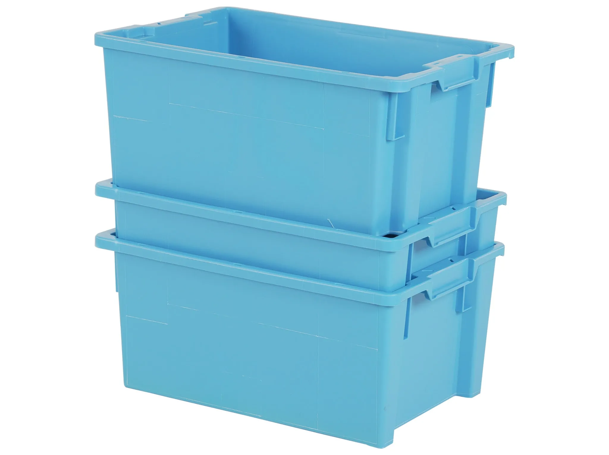 Stacking nestable bin Euronorm - 600 x 400 x H 270 mm - blue ...