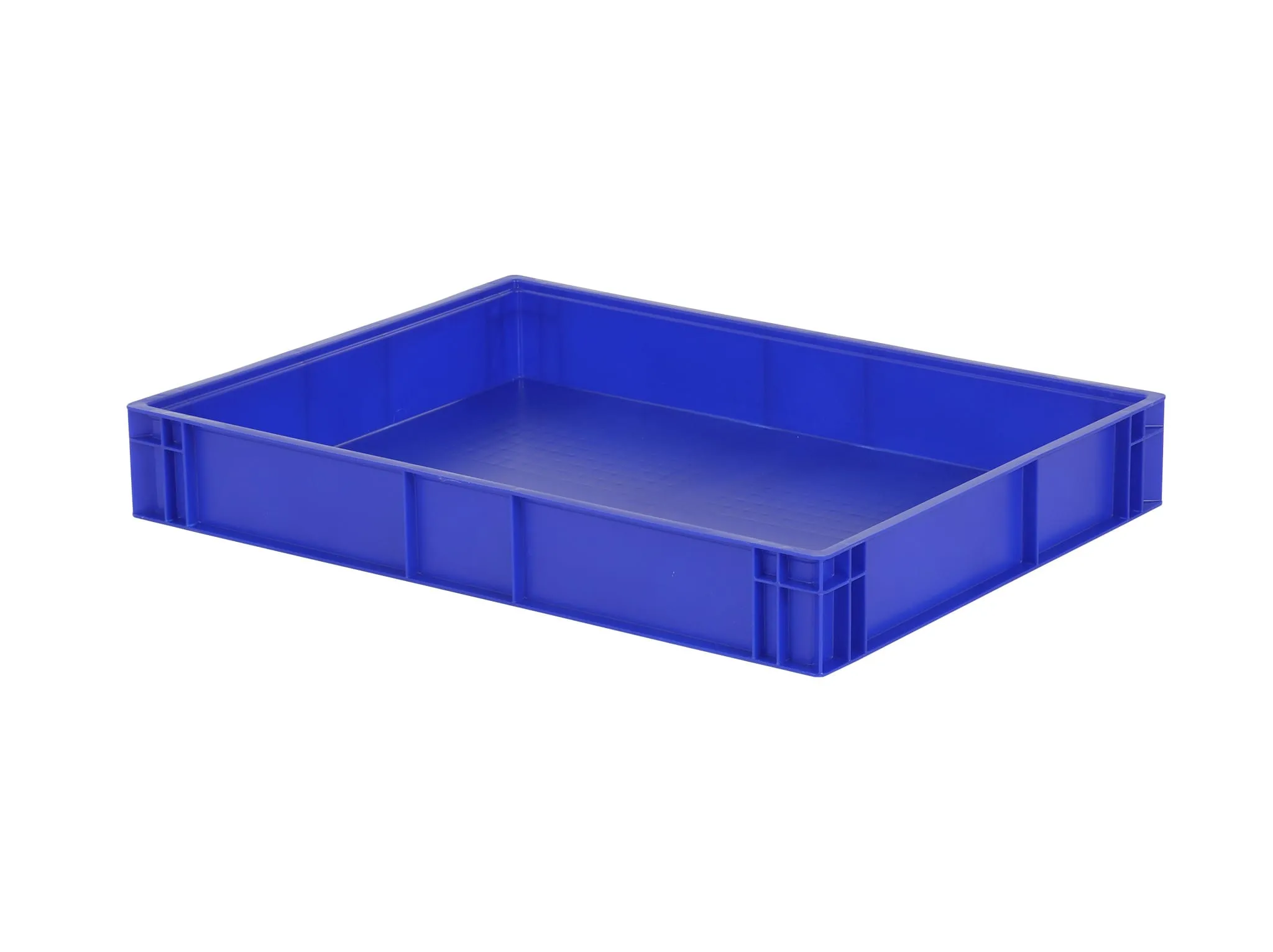 Stacking bin 800x600xH119mm closed - blue - Transoplast