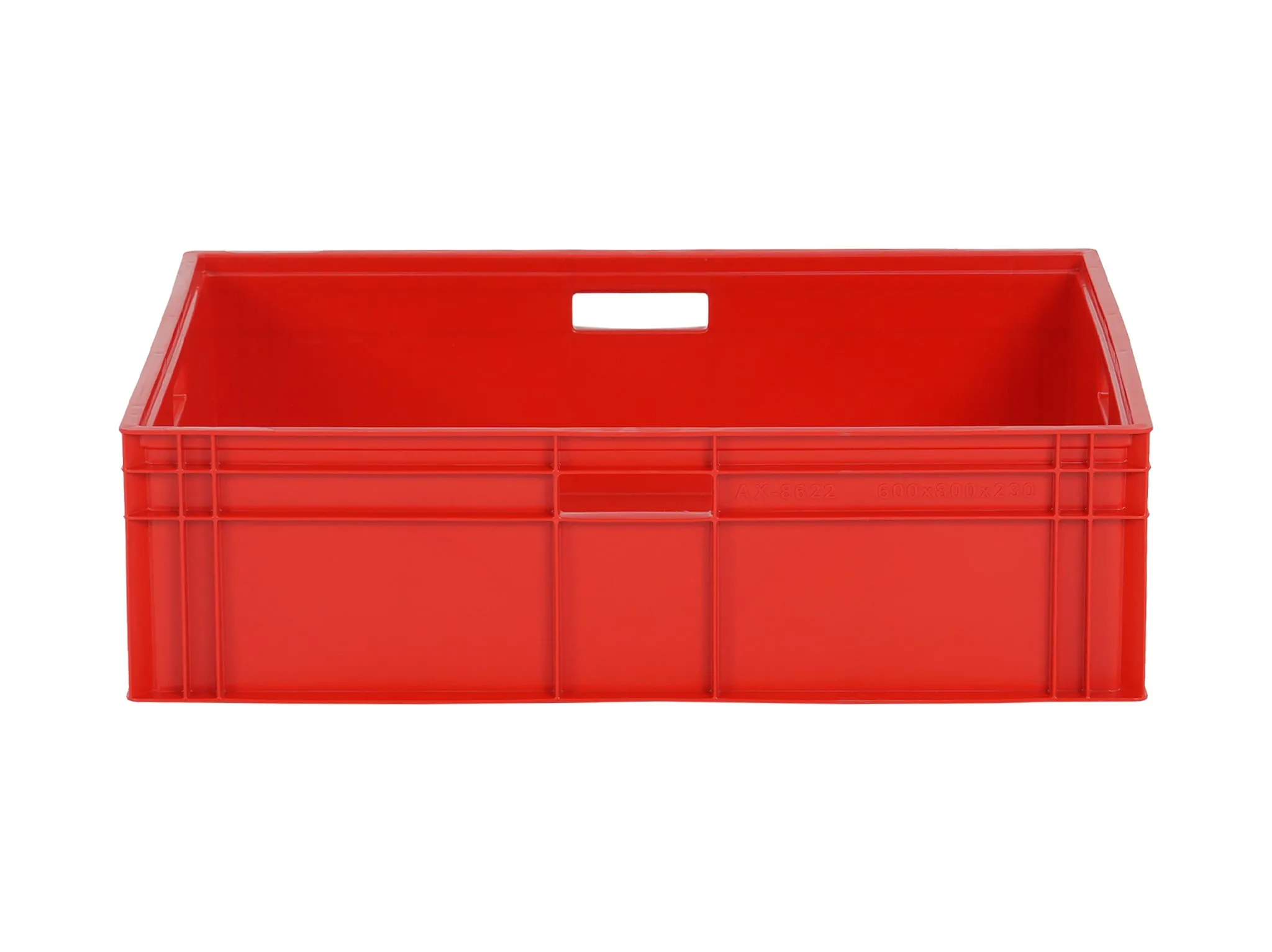Euronorm stacking bin - 800 x 600 x H 230 mm - red - Transoplastshop
