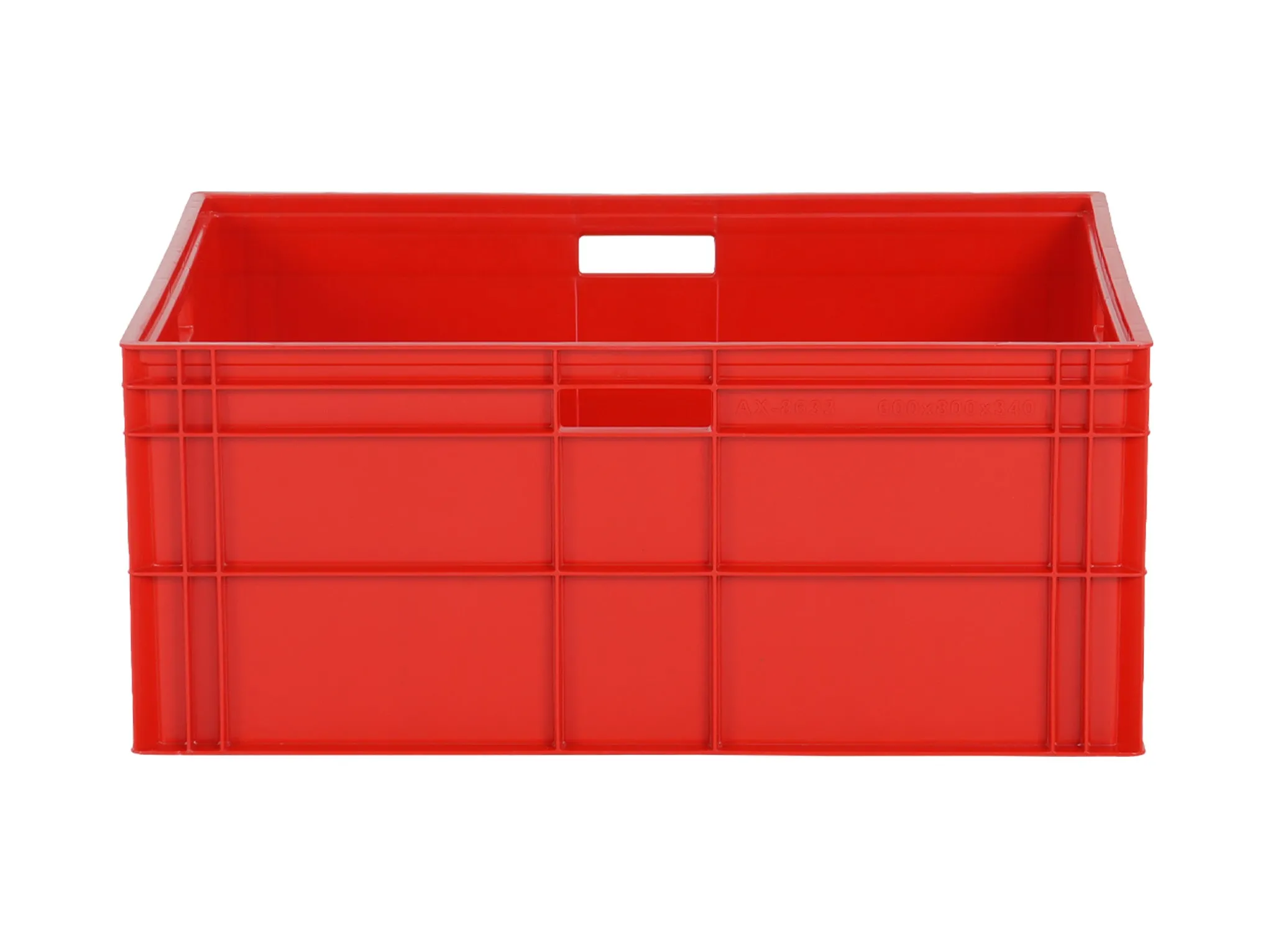 Bac gerbable Euronorm - 800 x 600 x H 340 mm - rouge - Transoplastshop