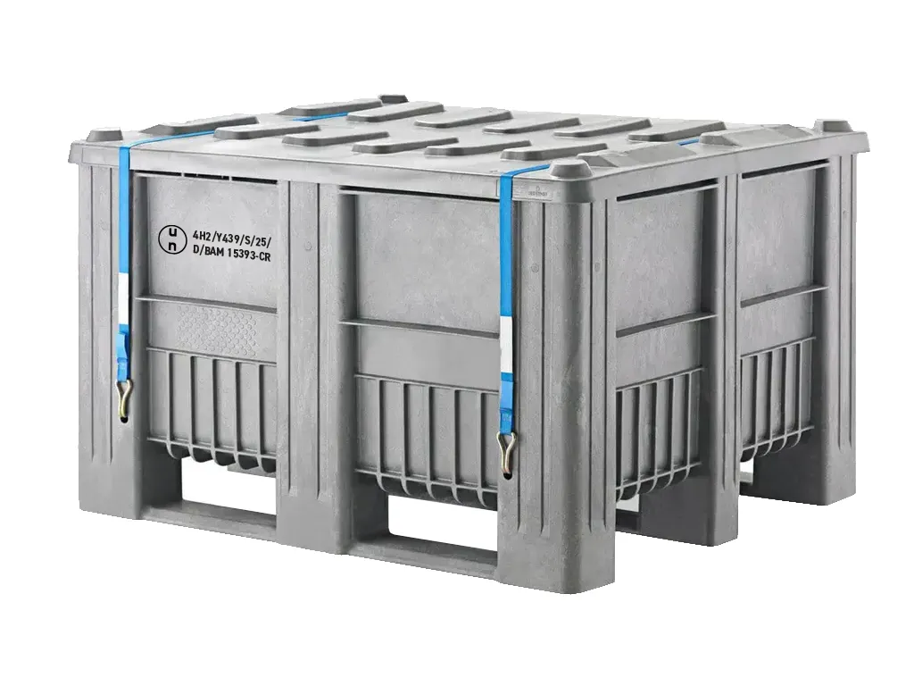 UN-approved pallet box CB3 - 1200 x 1000 mm - UN code 4H2/Y - light ...