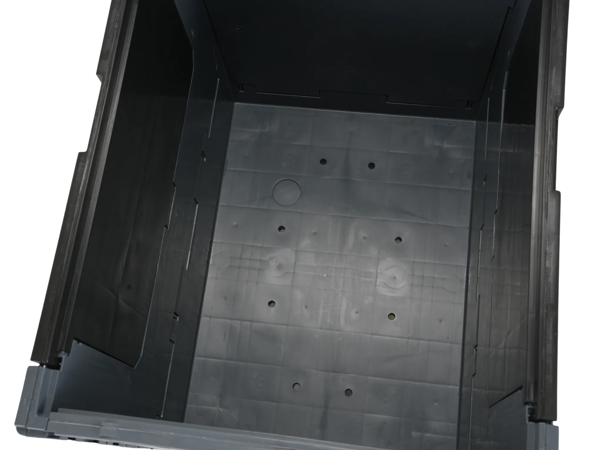 Inklapbare palletbox type MAGNUM - 800x600 mm - op 2 sledes - met 2 ...