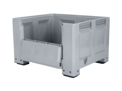 Pallet box BIG BOX - 1200 × 1000 mm - with lid - closed - 4 feet ...